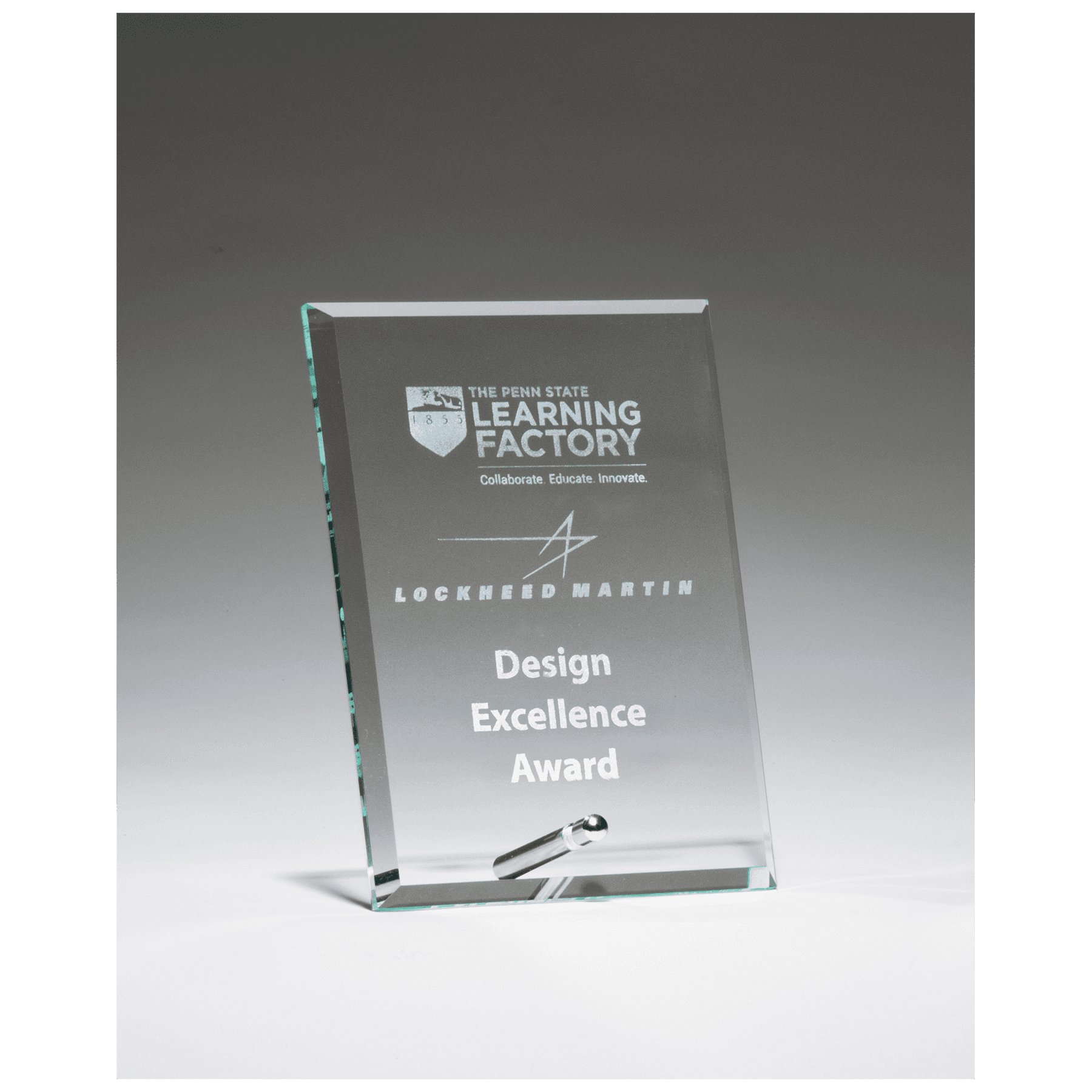 Clear Glass Award with Silver Easel | JD’s House of Trophies – JD's ...
