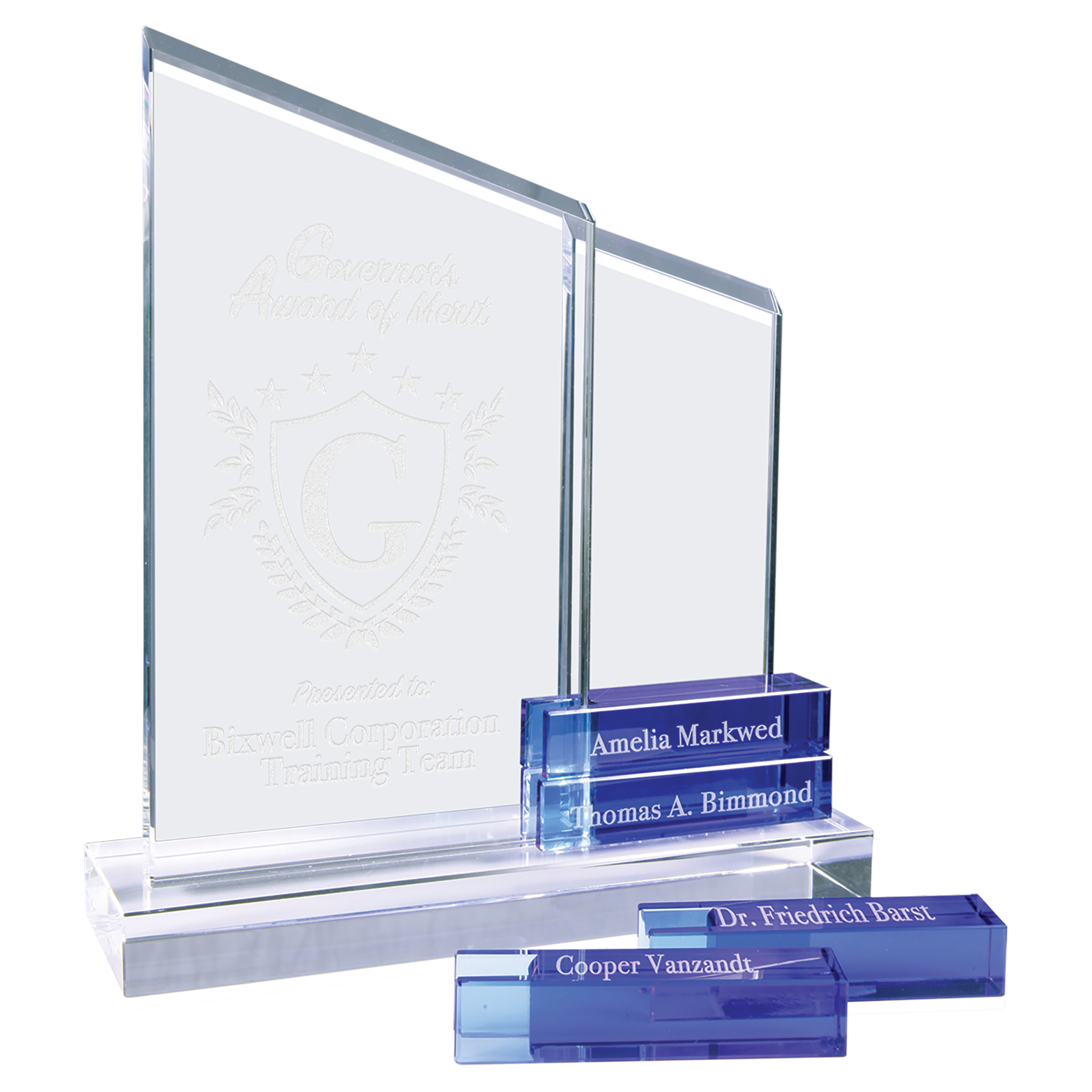 Crystal Perpetual Standup Plaque with Crystal Blocks – JD's House of ...