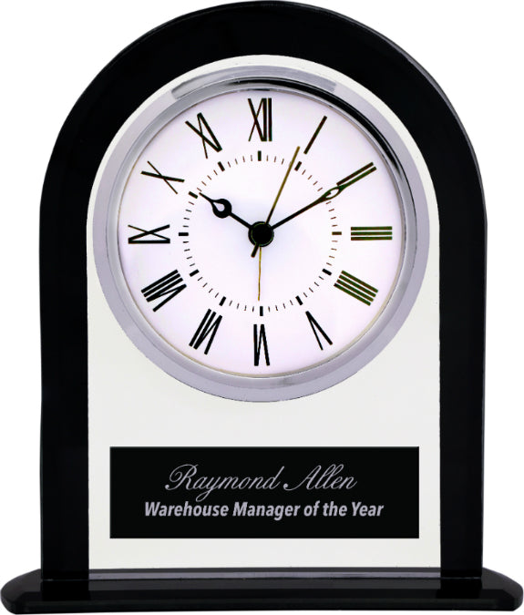 Black & Clear Glass Clock – JD's House of Trophies